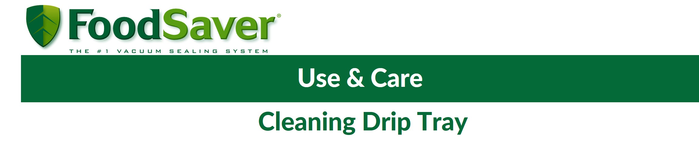 Drip Tray Use and Care
